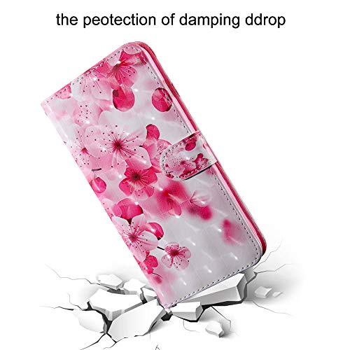 EMAXELER Xiaomi Redmi Note 9 Pro Case 3D Full Stylish Premium PU Leather Wallet Flip Shockproof Bookstyle Magnetic Cover with Cards Slots Holder Stand for Redmi Note 9 Pro Max Cherry Blossoms BX.
