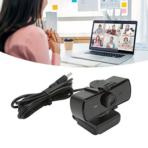 1440P Full HD Camera,Drive Free Streaming Webcam,USB PC Computer Webcam with Microphone Lens Protection Cover,for Recording,Calling,Meeting,Gaming