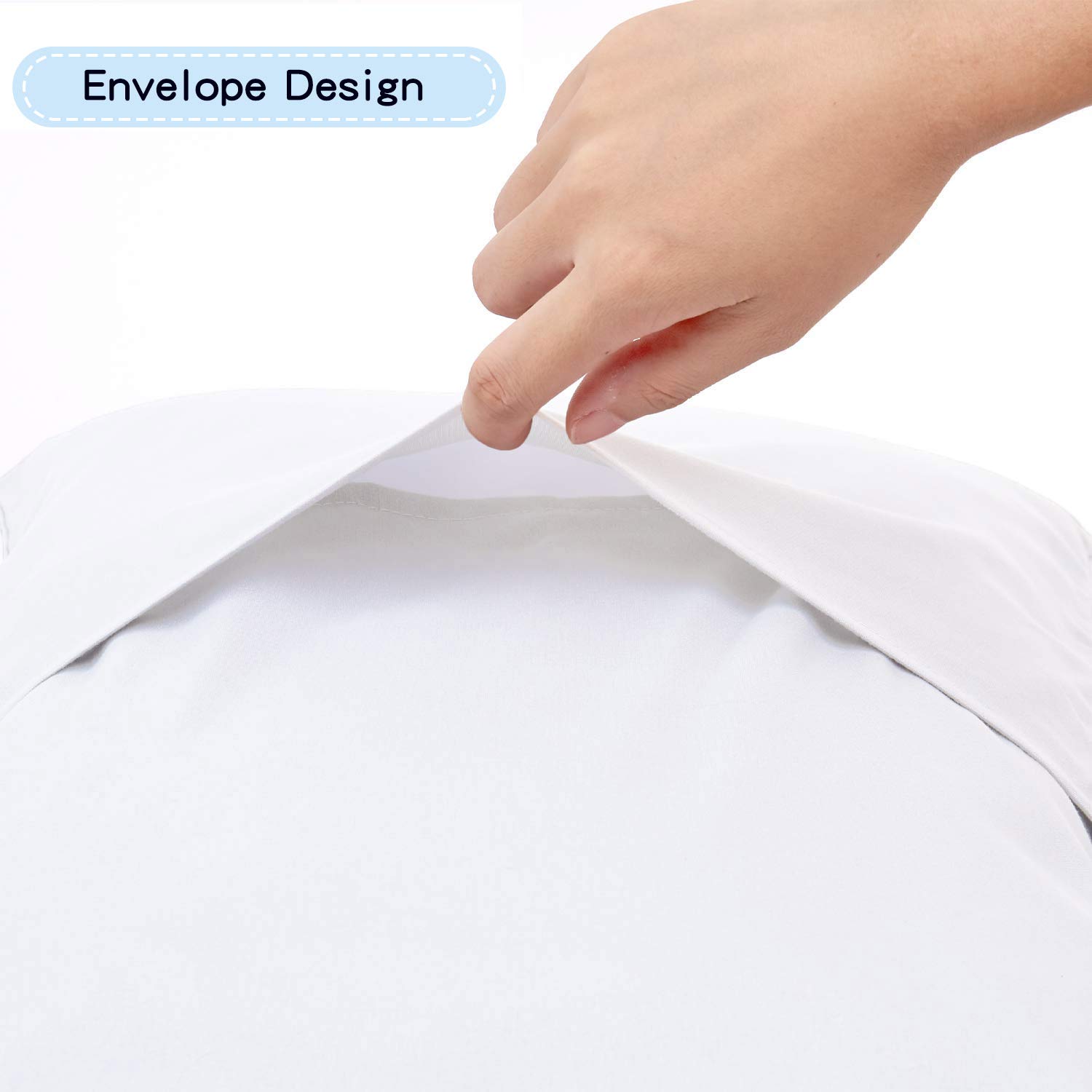 Aisawate 100% Cotton Toddler Pillowcase/Travel Pillowcase Pack of 2 Set 14x20 Inches with Envelope Closure - Hypoallergenic, Soft & Breathable Kid Pillow Case Cover Solid White