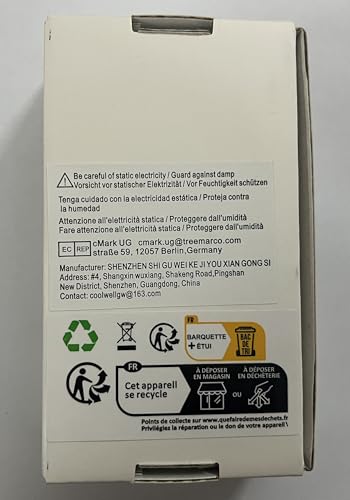 Coolwell Waveshare 3.7inch E-Paper E-Ink Display HAT for Raspberry Pi/Jetson Nano, 480×280 Pixels e-Paper Module, Black/White Color, SPI Interface
