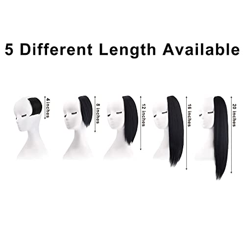 REECHO 2 pack 4 inch Short Thick Hairpieces Adding Extra Hair Volume Clip in Hair Extensions Hair Topper for Thinning Hair Women Color Silver Grey