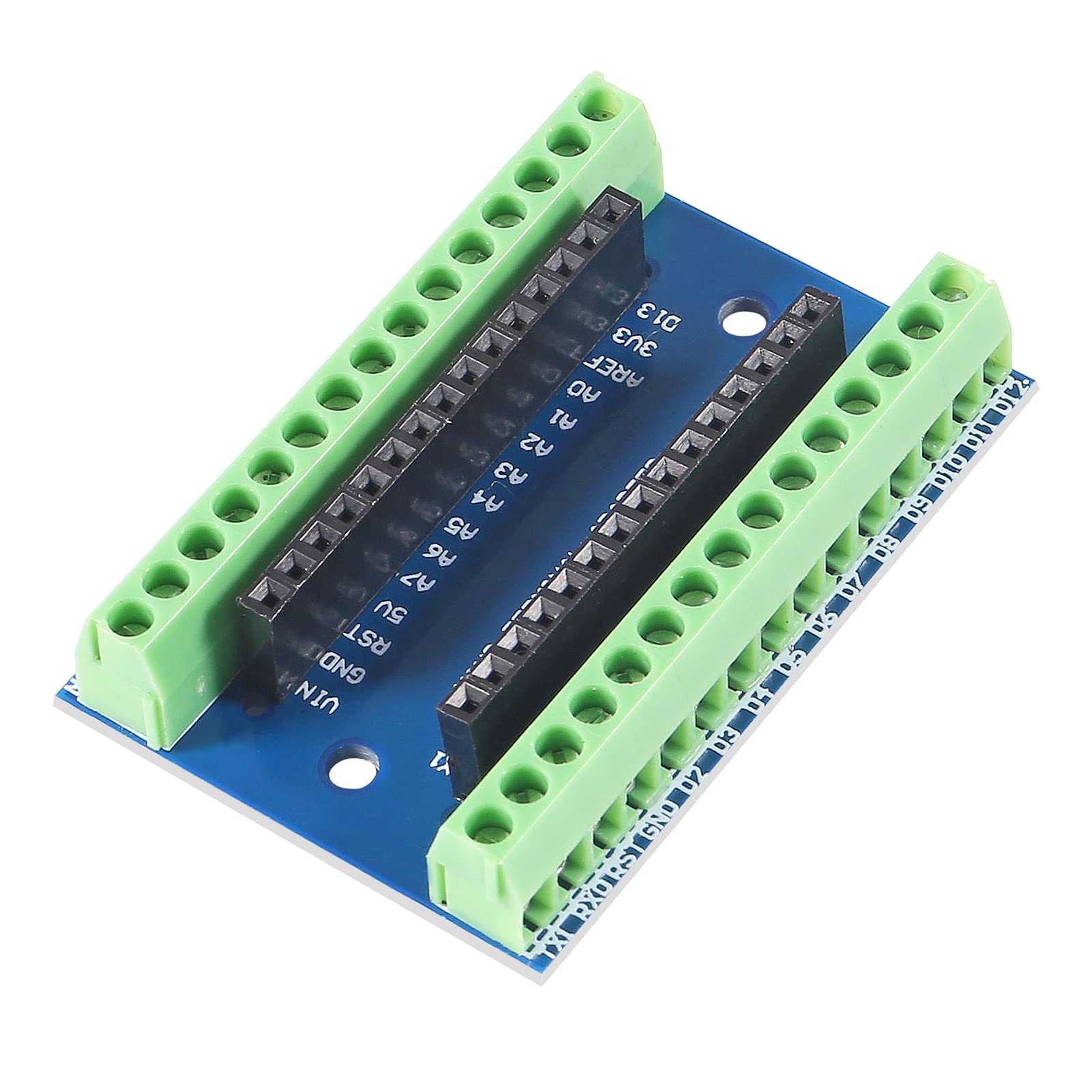 AITRIP 10PCS Nano Terminal Adapter Shield Expansion Board Compatible with Arduino Nano V3.0 AVR ATMEGA328P-AU Module