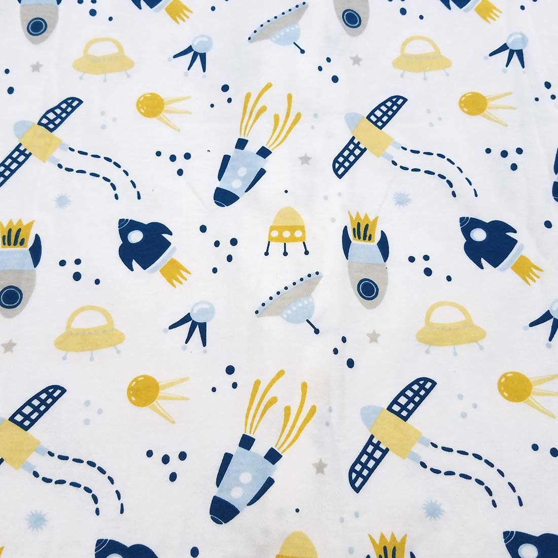 Baby 100% Cotton Sleeping Bag Split Swaddle Wearable Blanket for Boys and Girls, 4 Season, 6-12 Months (Spaceship)
