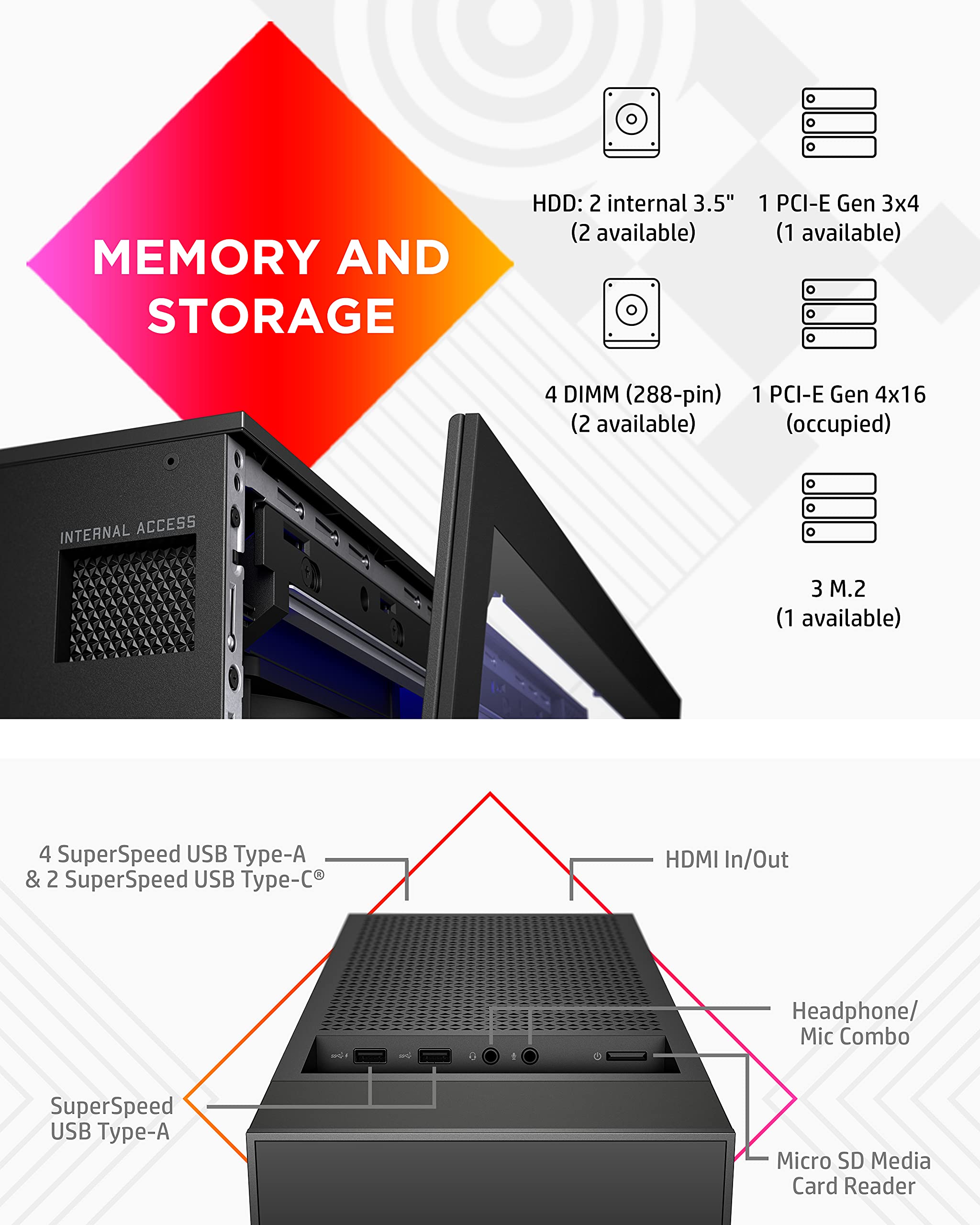Omen 30L Gaming PC, NVIDIA GeForce RTX 3070, AMD Ryzen 7 5800X, HyperX 32 GB RAM, 1 TB SSD, Windows 10 Pro, Wi-Fi 6 & Bluetooth 5, Liquid Cooling, RGB Lighting (GT13-1170, 2021)