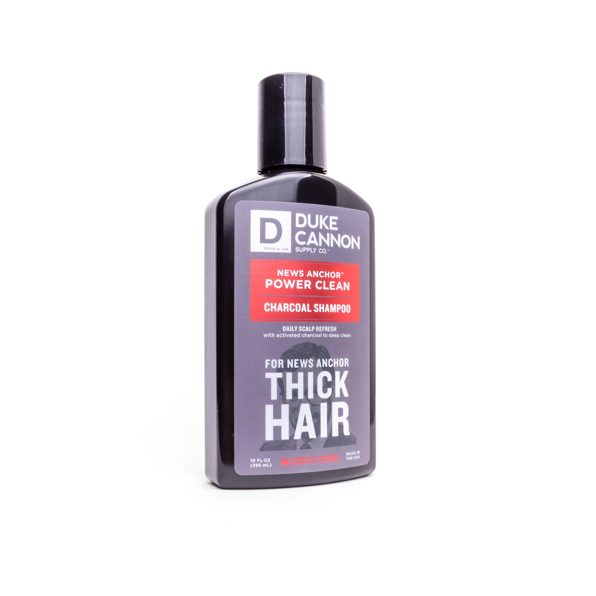 Duke Cannon News Anchor Power Clean Shampoo/Conditioner Wash (Charcoal Shampoo)