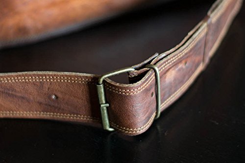 Leather Satchel Chic Crossbody Shoulder Sleek Sling Bag Genuine Leather iPad/Tablet Vintage Tan Brown 9 inch Messenger Bag For 9 inch iPad Pro for Women Men Gift by Cureo