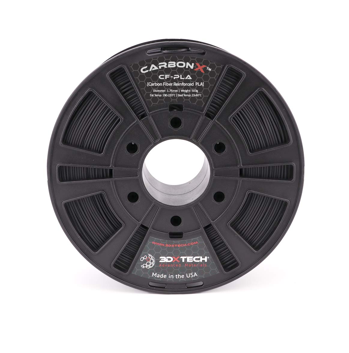 3DXTECH CarbonX Carbon Fiber PLA 3D Printing Filament, 1.75mm, 500G 3D Printing Filament