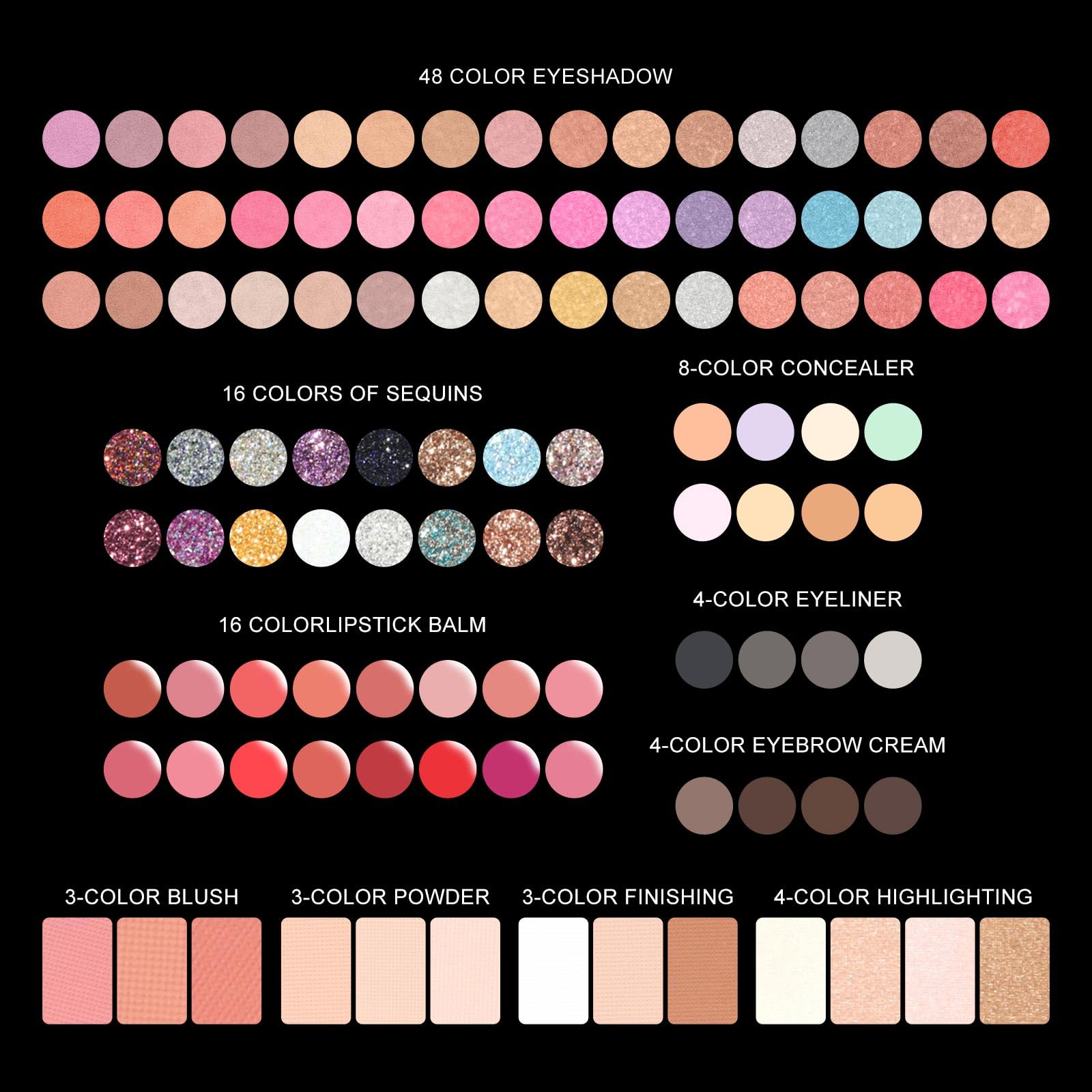 109 Color All- In- One Makeup For Women Full Kit,Professional Makeup Kit,Makeup Gift Set for Women &Girls,Include eyeshadow/lipstick/concealer/Lip Gloss/Eyeliner/Mascara/Makeup Brushes(Set 2)