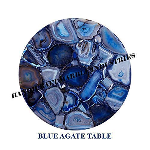 15" Agate Table Tops ALL COLOURS, Natural Agate Table, Agate Side Table, Agate Coasters, Agate Patio Table, Modern Home Decor Furniture Agate Gift (WHITE, AGATE)