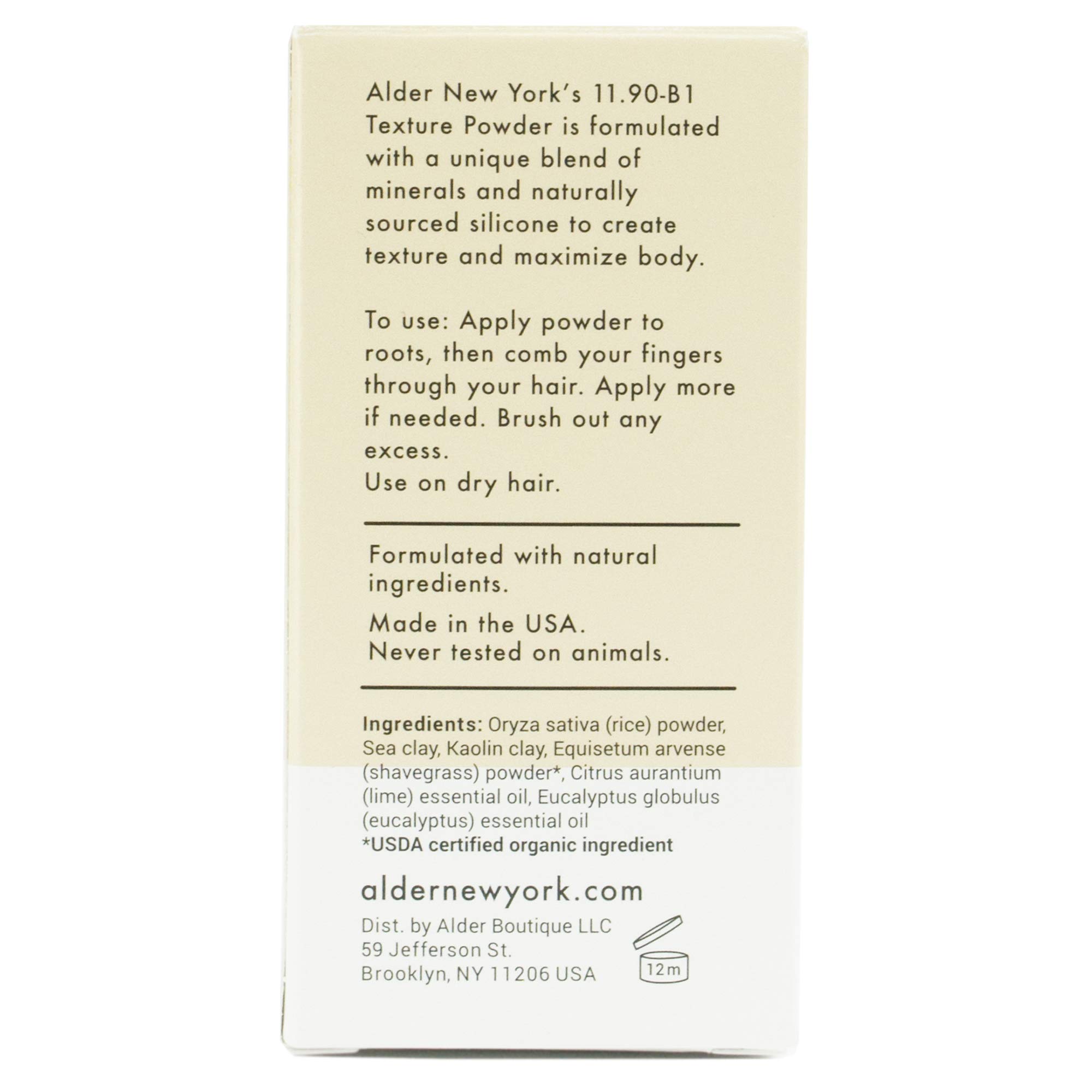 Alder New York Texture Powder- Restores Volume to Flat, Limp Hair for Body & Texture