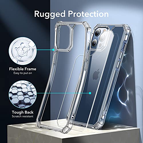 ESR for iPhone 12 Pro Max Phone Case, Military-Grade Protection, Shock-Absorbing Corners, Scratch- and Yellowing-Resistant Hard Back, Phone Case for iPhone 12 Pro Max, Air Armor Case, Clear