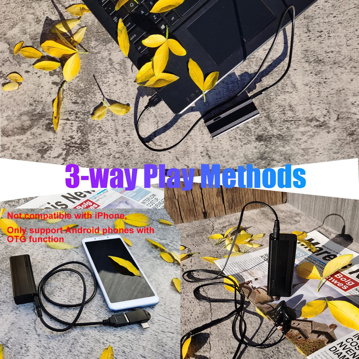128GB Voice Activated Recorder, Long Battery Digital Audio Recorder, Portable Recording Devices, Voice Recorder with 2000 Hours Recording Capacity, 300 Hours Battery Time