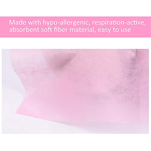 OKEKON Disposable Face Cradle Covers – Ultra Soft Non-Sticking Massage Face Covers/Headrest Covers for Massage Tables & Massage Chairs Spa Salon Massage Headrest Cover Pink, 100 PCS