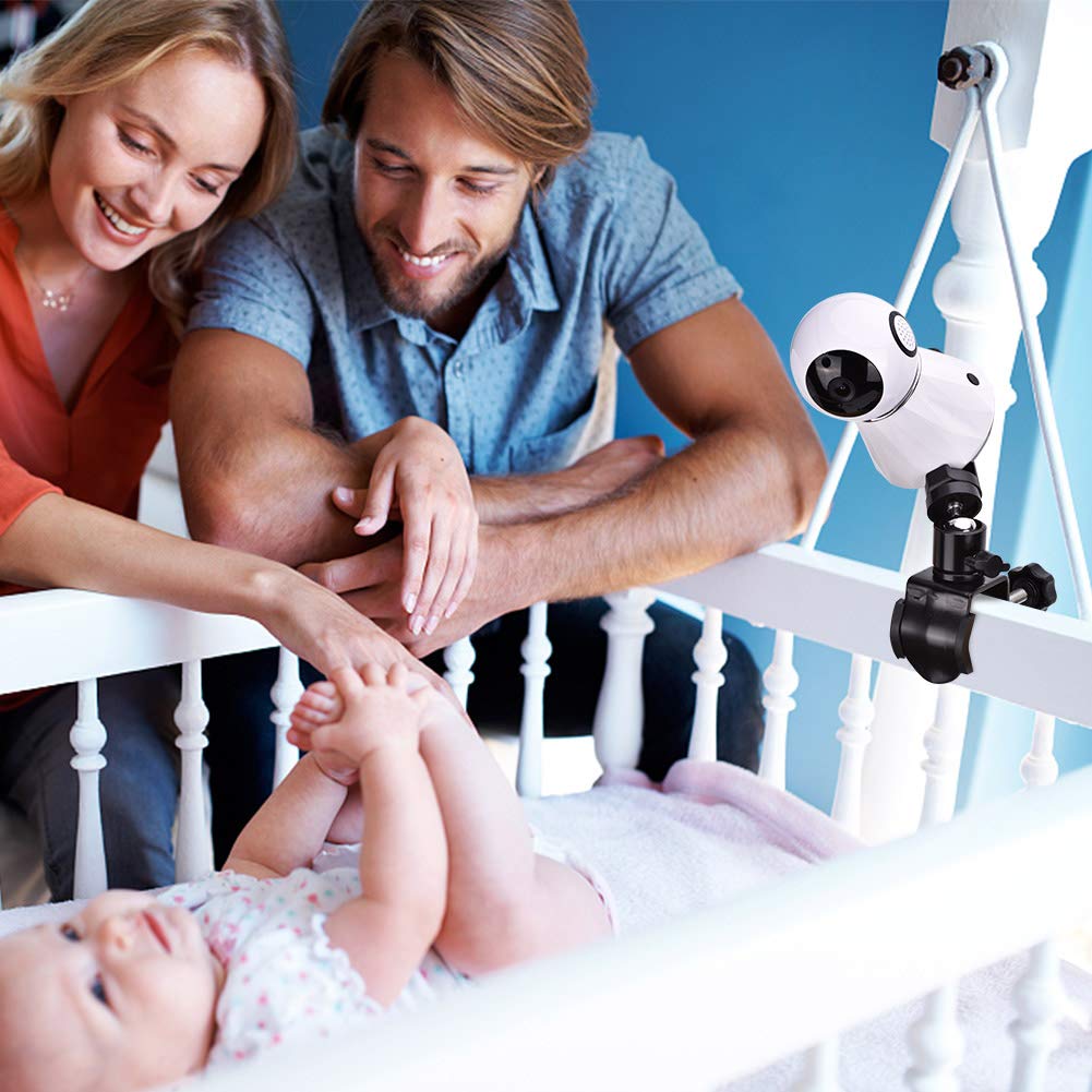 Baby Monitor Mount Bracket, Adjustable 360 Degrees Flexible Yet Sturdy Portable Baby Monitor Camera Mount Bracket