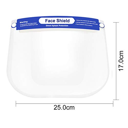 Kids Face Shields,Veki Children Face Shields Transparent Breathable Full Face Protective with Adjustable Elastic Band