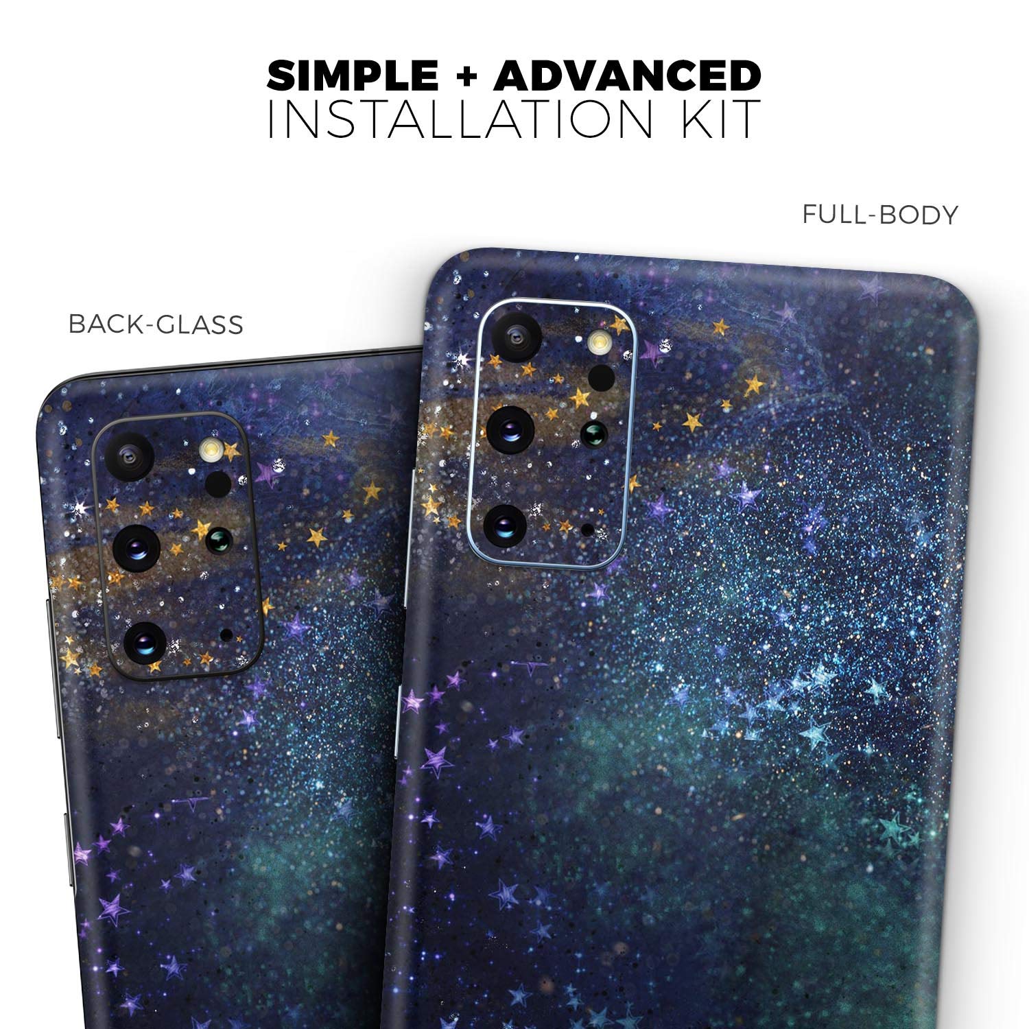 DesignSkinz Swirling Multicolor Star Explosion Protective Vinyl Decal Wrap Skin Cover Compatible with The Samsung Galaxy S20 (Screen Trim & Back Glass Skin)