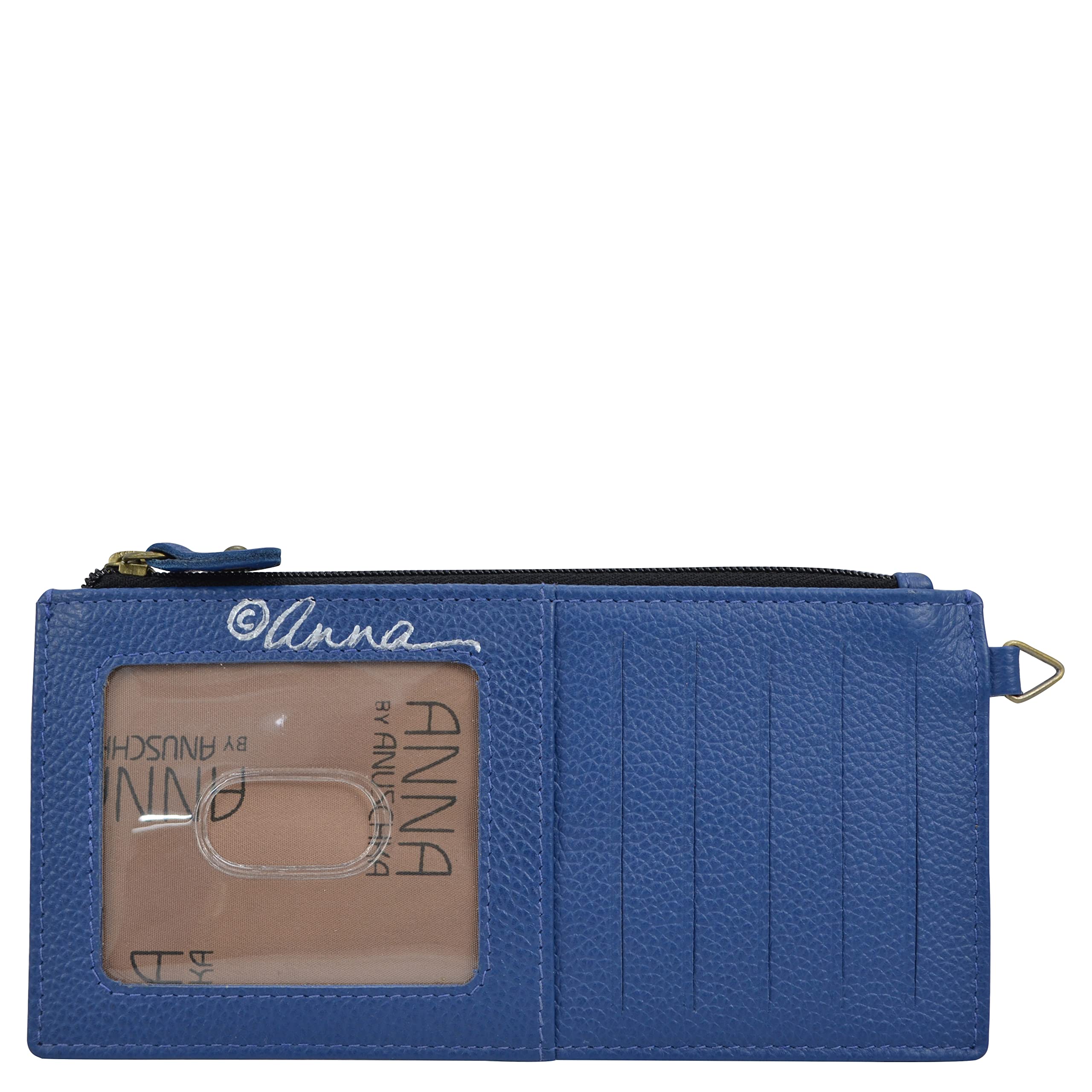 Anna by Anuschka Women's Hand Painted Genuine Leather Organizer Wallet - Magical Greece
