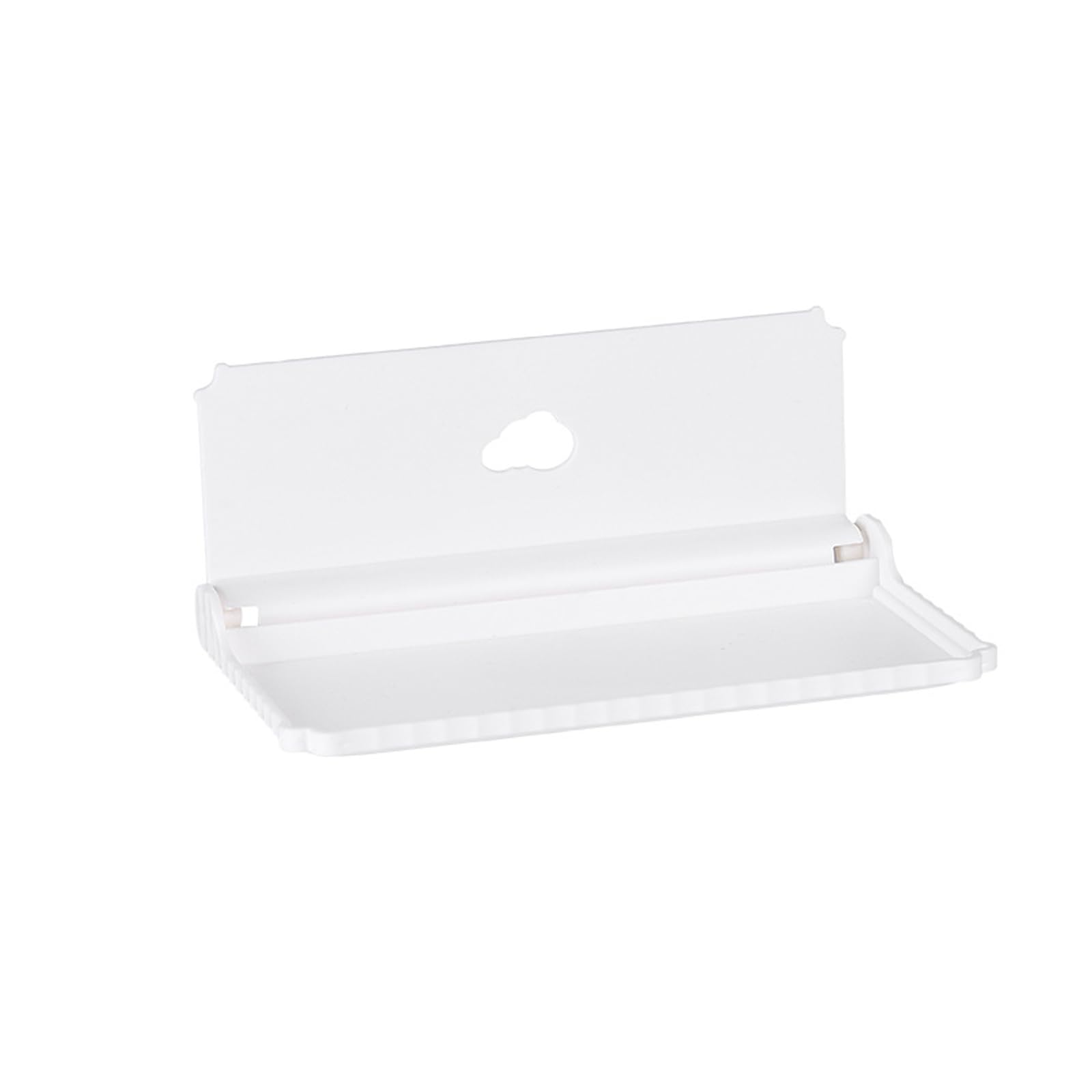 1PCS Decorative Trays Foldable Plastic Floating Shelf Stick on Wall for Kitchen Bathroom Any Place Extra Storage Needed Wall Mounted Bedside