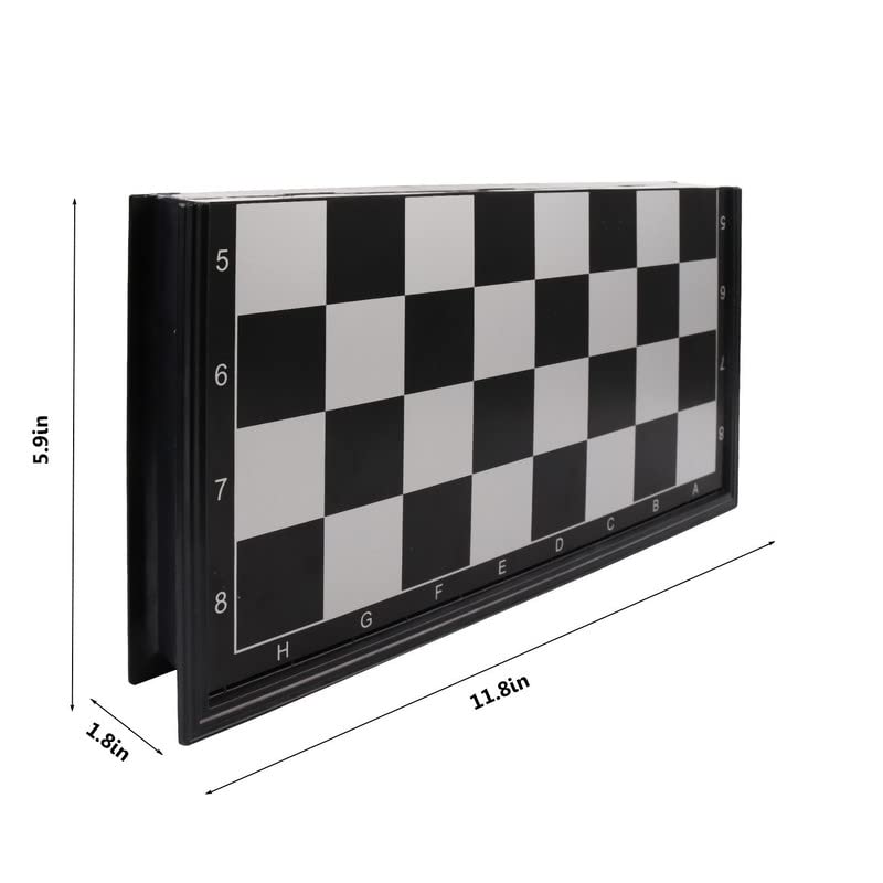 3 in 1 Chess Checkers Backgammon Set, KAILE Magnetic Chess Travel Magnet Chess with Folding Case 13"……