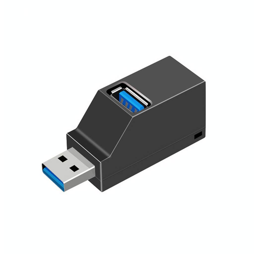 ZLDGYG SMDMM USB 3.0 Adapter Extender Mini Splitter Box 3 for PC Laptop Mobile Phone High Speed U Disk Reader (Color : Black)