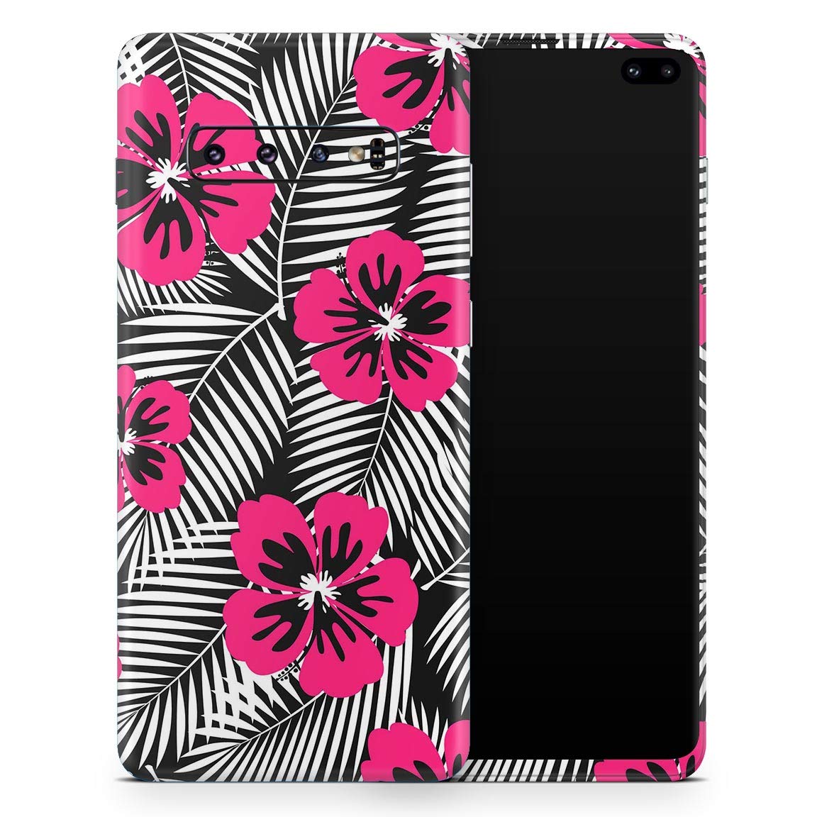 DesignSkinz Tropical Summer Hot Pink Floral Protective Vinyl Decal Wrap Skin Cover Compatible with The Samsung Galaxy S20 (Screen Trim & Back Glass Skin)