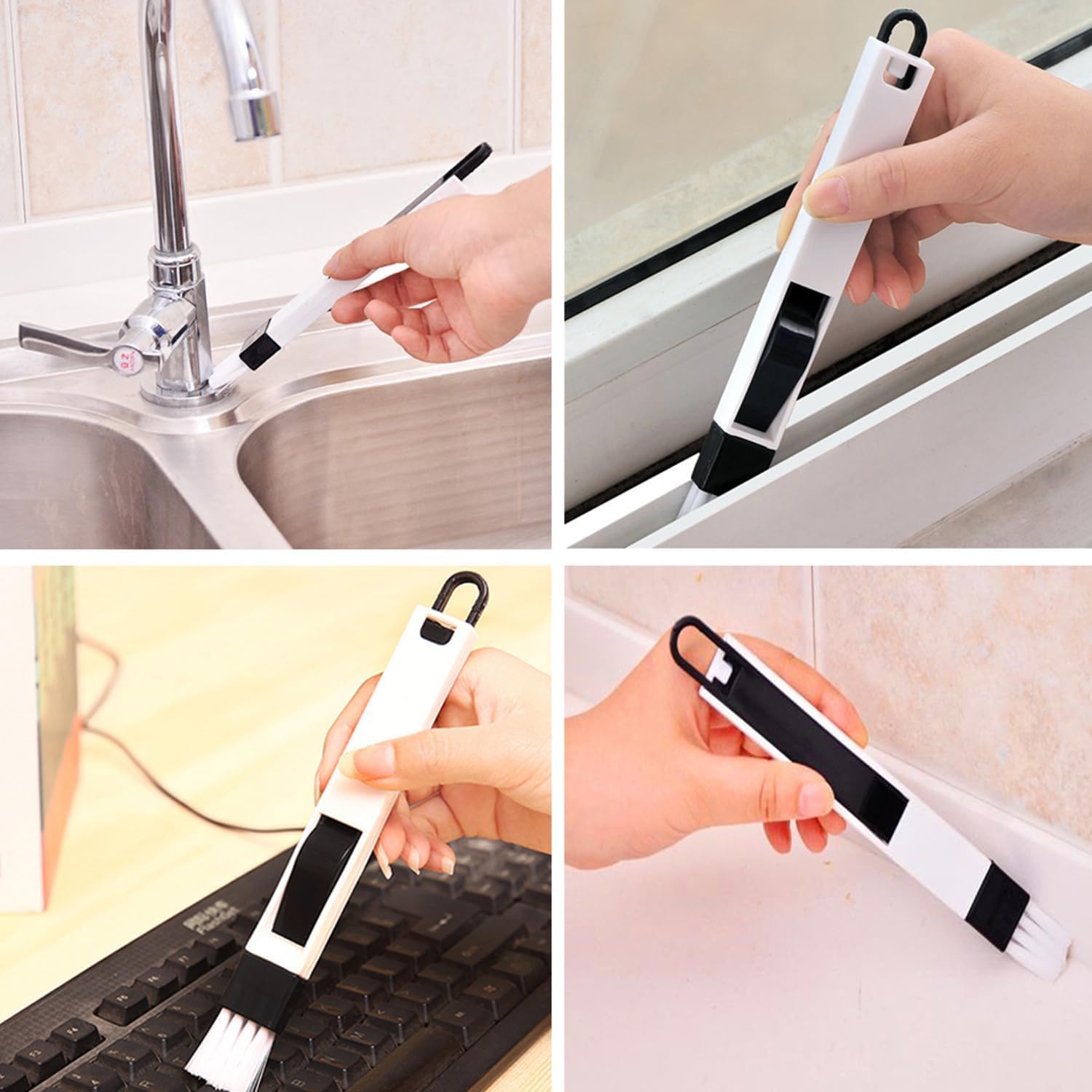 14 Pcs Hard Bristle Crevice Cleaning Brush, Bathroom Gap Brush,Gap Cleaning Brush Multifunctional Small Corner Cleaning Brush Set Tool for Groove Window Tracks, Bathroom, Kitchen Shutter Door