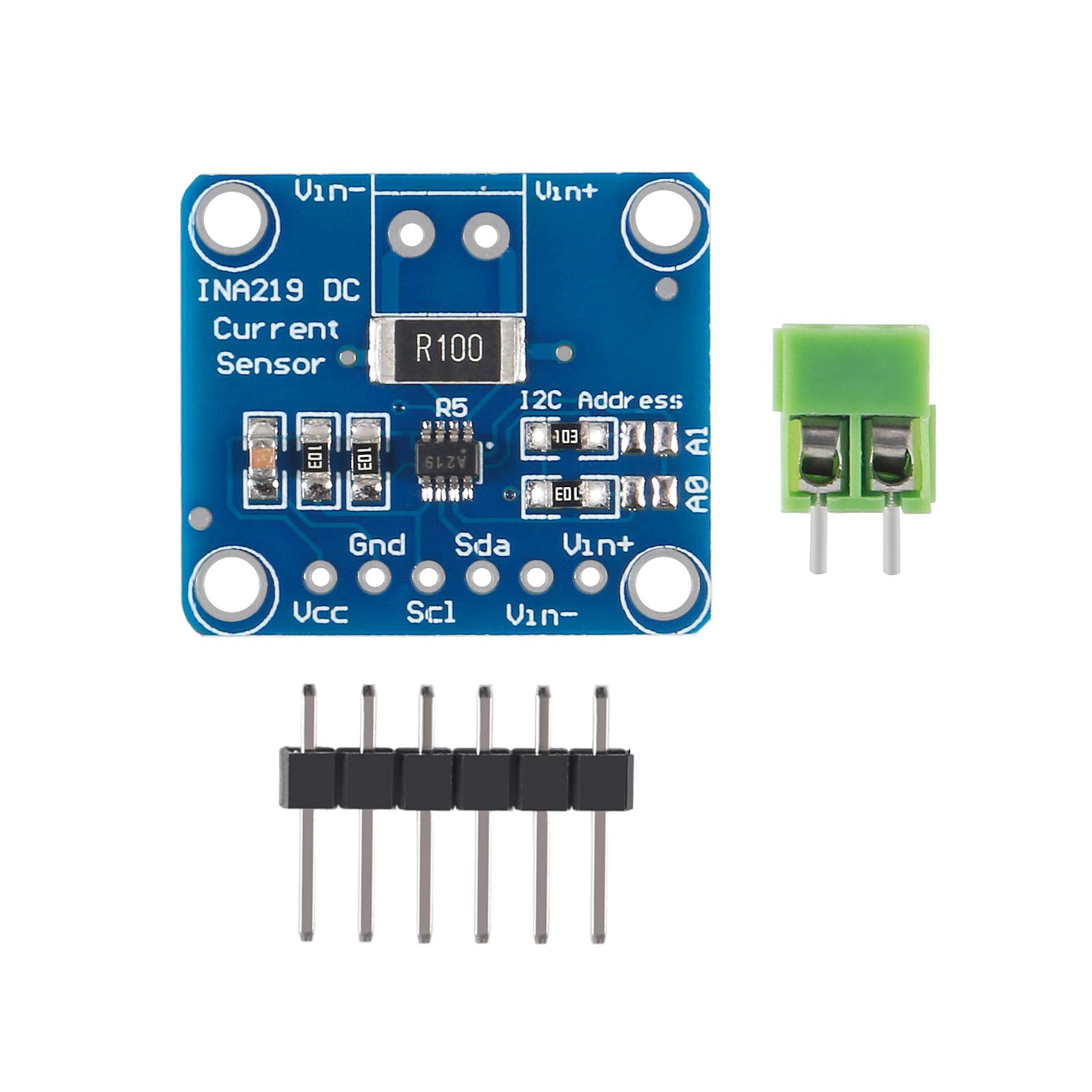 ACEIRMC 6pcs INA219 I2C Bi-Directional DC Current Power Supply Sensor Breakout Module Compatible with Arduino Raspberry Pi (6pcs)