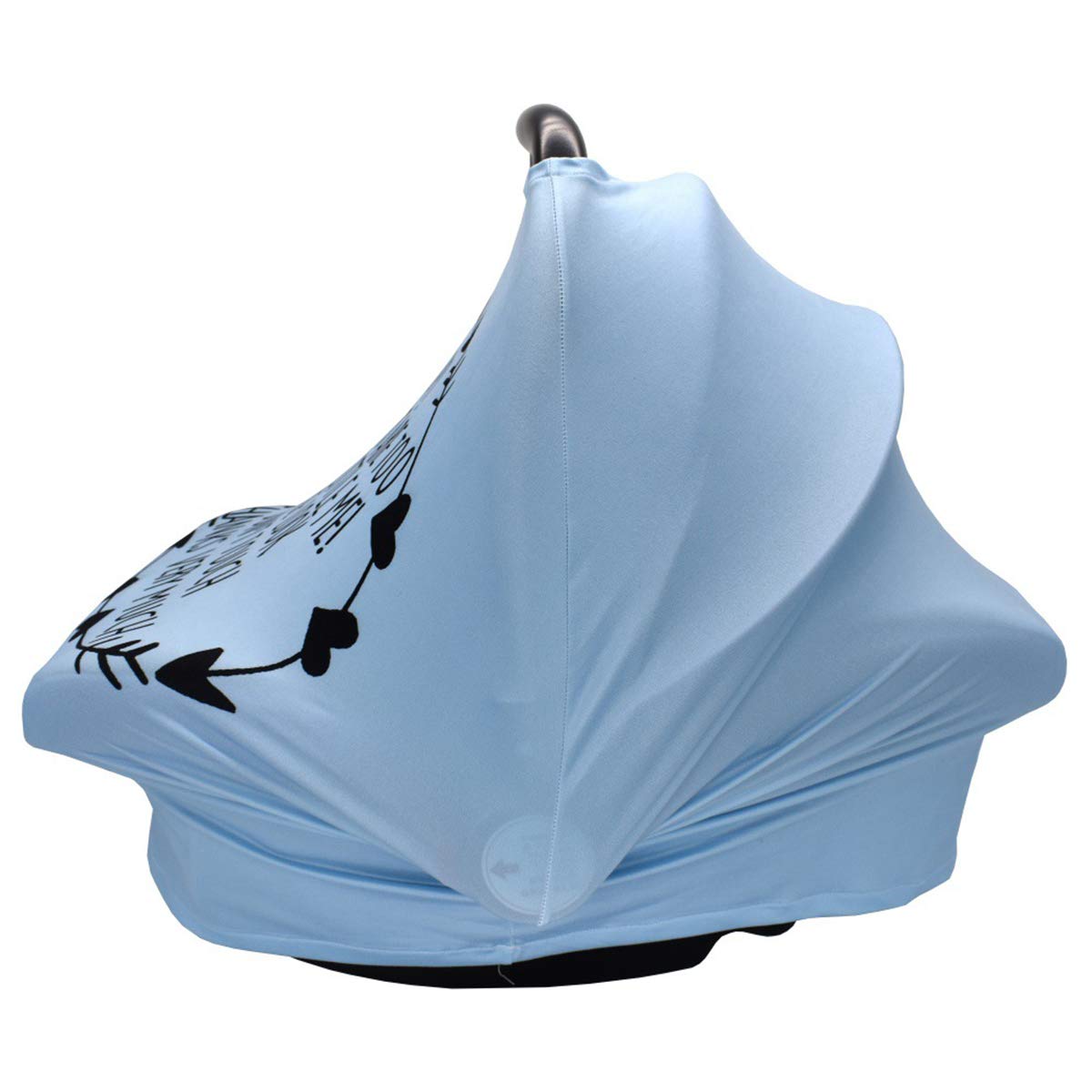 Baby Nursing Cover,Baby Car Seat Canopy,No Touch Sign Infant Stroller Cover Breastfeeding Cover (Blue)