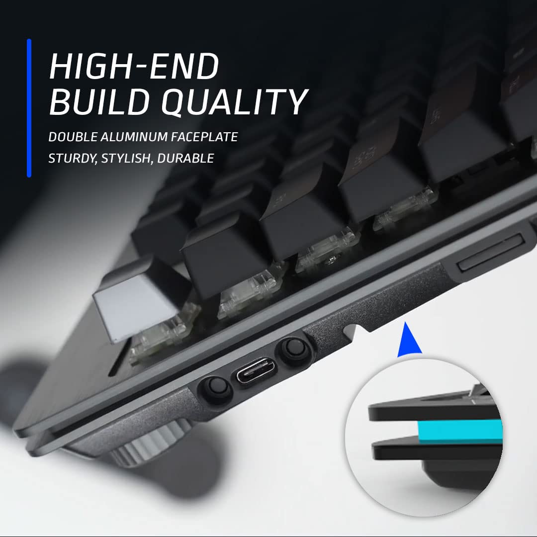 Mountain Everest Core Mechanical Gaming Keyboard - USB Hub - Cherry MX Hot-Swappable Switches - RGB Backlit (Gunmetal Gray, Speed Silver - Fastest & Linear)