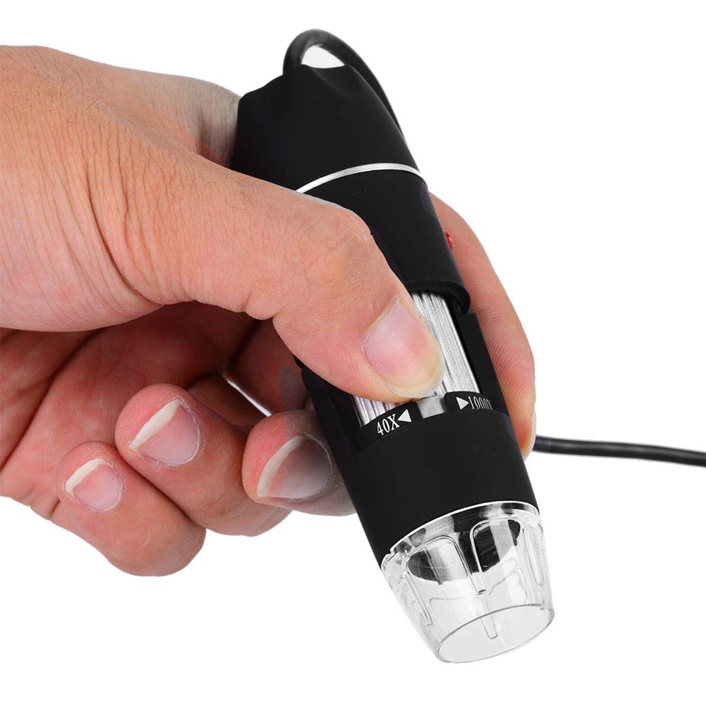 USB Digital Microscope, 1000X Zoom USB Microscope Digital Magnifier Endoscope Camera Adjustable 8 LEDs Electronic Microscope with Stand for Industrial Testing, Laboratory Research