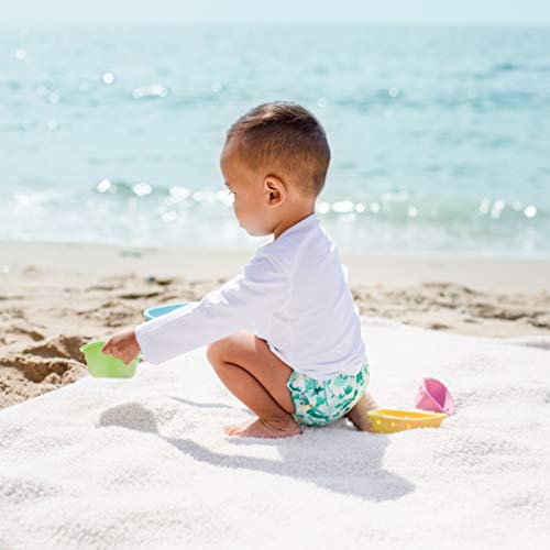 i Play Boys Reusable Absorbent Baby Swim Diapers Green Tropical Jungle 4T