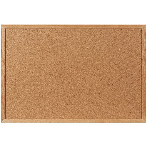 Cork Board with Oak Frame, 4' x 3', Brown, 1/Each