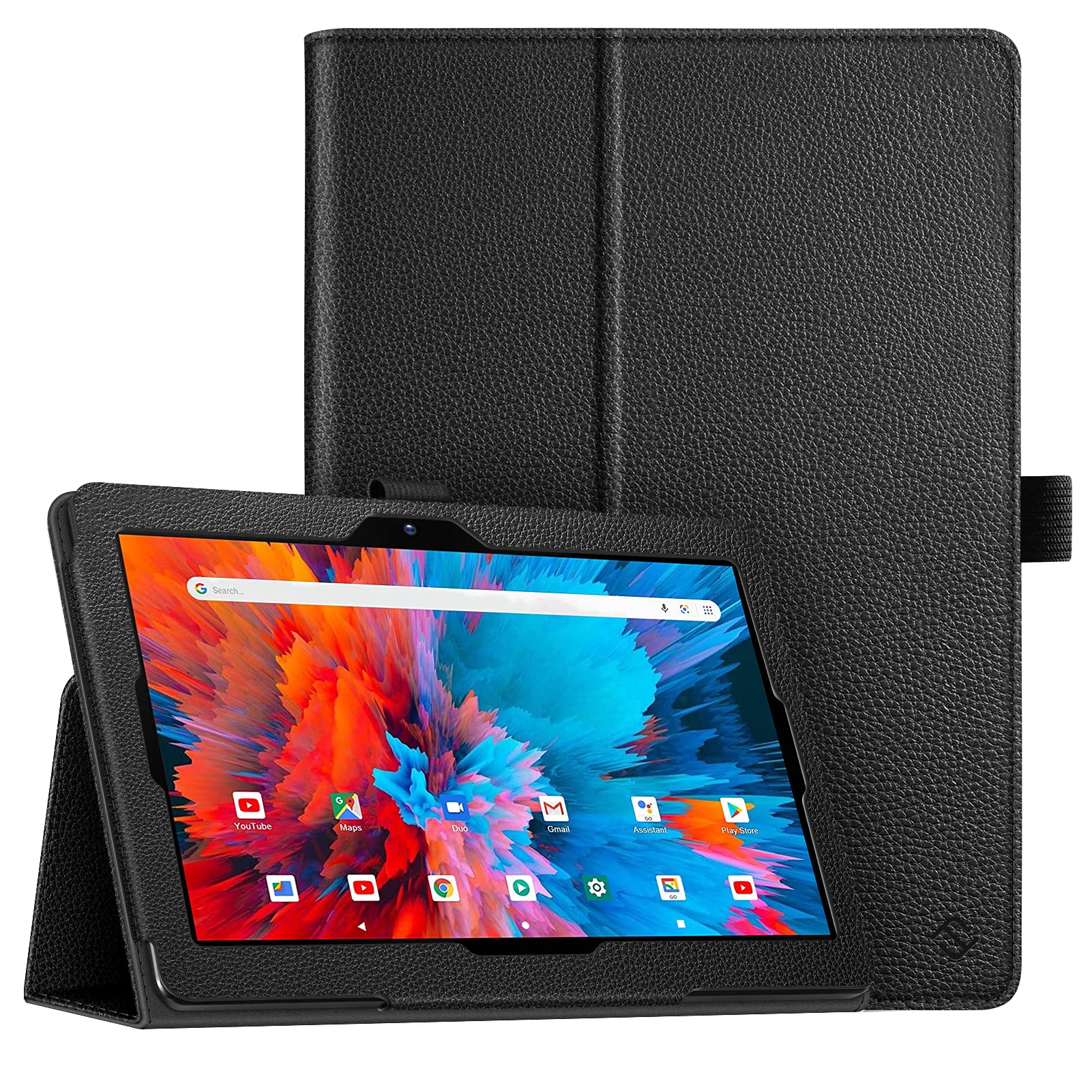 Fintie Case for QunyiCO Y10 10.1" / Pritom Tronpad M10 10 inch Tablet, Premium Vegan Leather Folio Protective Stand Cover with Pencil Holder - Black