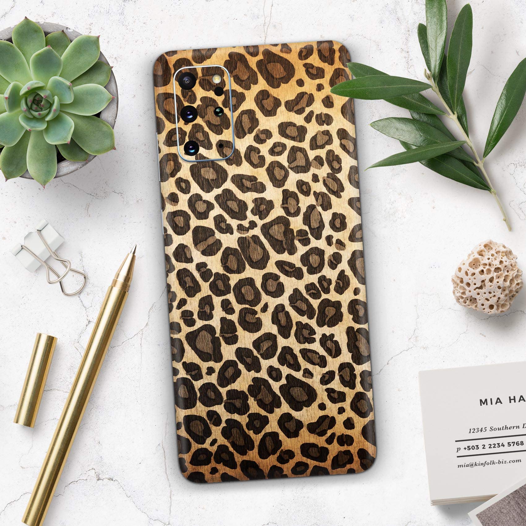 DesignSkinz Vibrant Leopard Print V23 Protective Vinyl Decal Wrap Skin Cover Compatible with The Samsung Galaxy S20 (Screen Trim & Back Glass Skin)