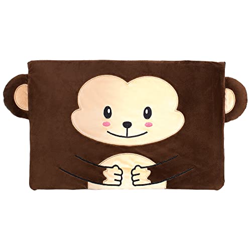 CoPiPa Morgan The Monkey Toddler Pillowcase - Cute Pillow Cases for Small Kids Pillows, Zipper Pillow Case Kids Boys & Girls, Nap Pillow Cover for Toddler, 13x18 Pillowcase, Character Pillows