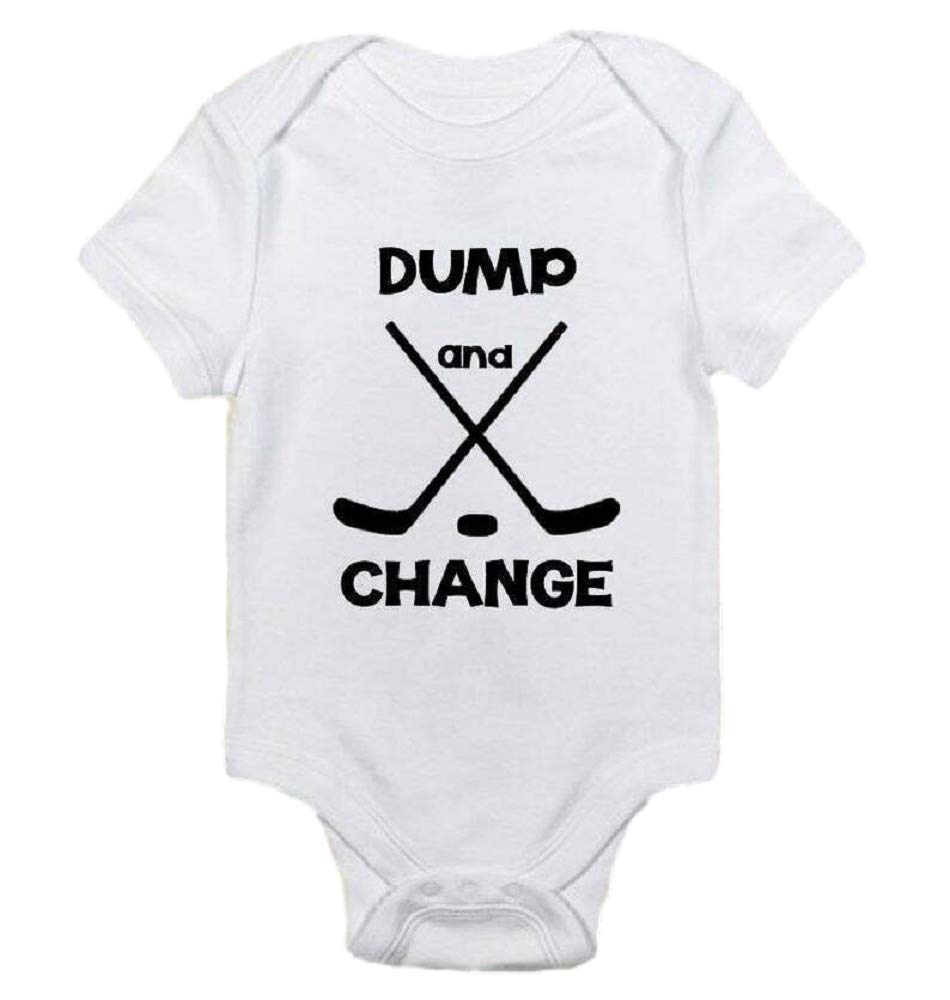 Campus Originals Cute Baby Hockey Bodysuit Creeper (6 Months, Dump and Change)