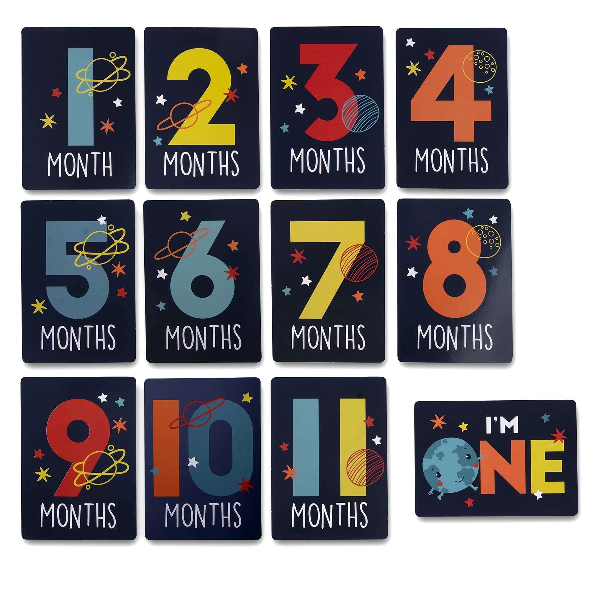 Fisher Price Space Explorer Baby Milestone Sheet, Fitted Crib Sheet Cotton Stars Space Themed Nursery Bedding 28x52” Fitted Crib Sheet for Boys