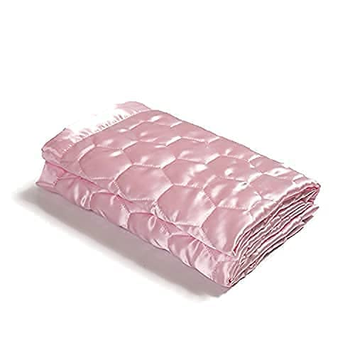Heavens Cuddles Quilted Satin Baby Blanket 48"x36" (Pink)