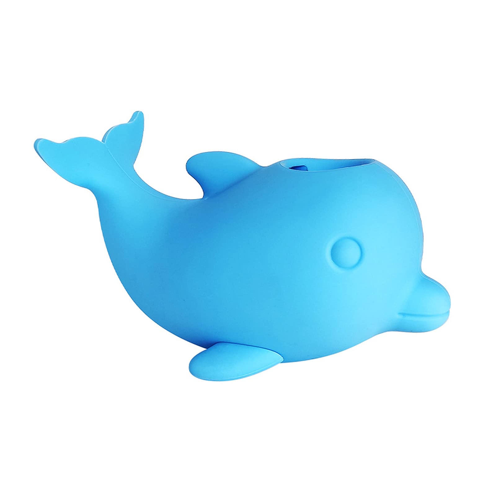 ALIBEBE Dolphin Bath Spout Cover Faucet Cover for Bathtub Baby Kids Soft Silicone Blue