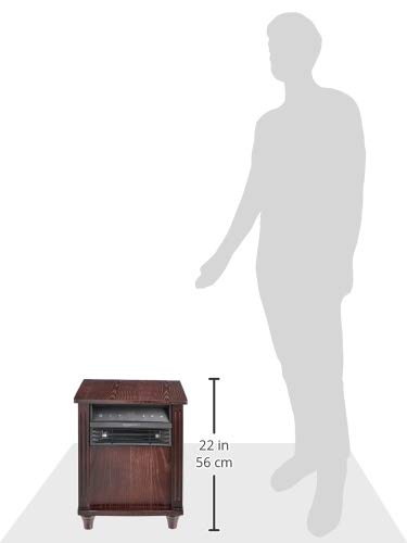 Amazon Basics Cabinet Style Space Heater, Brown Wood Grain Finish, 1500W