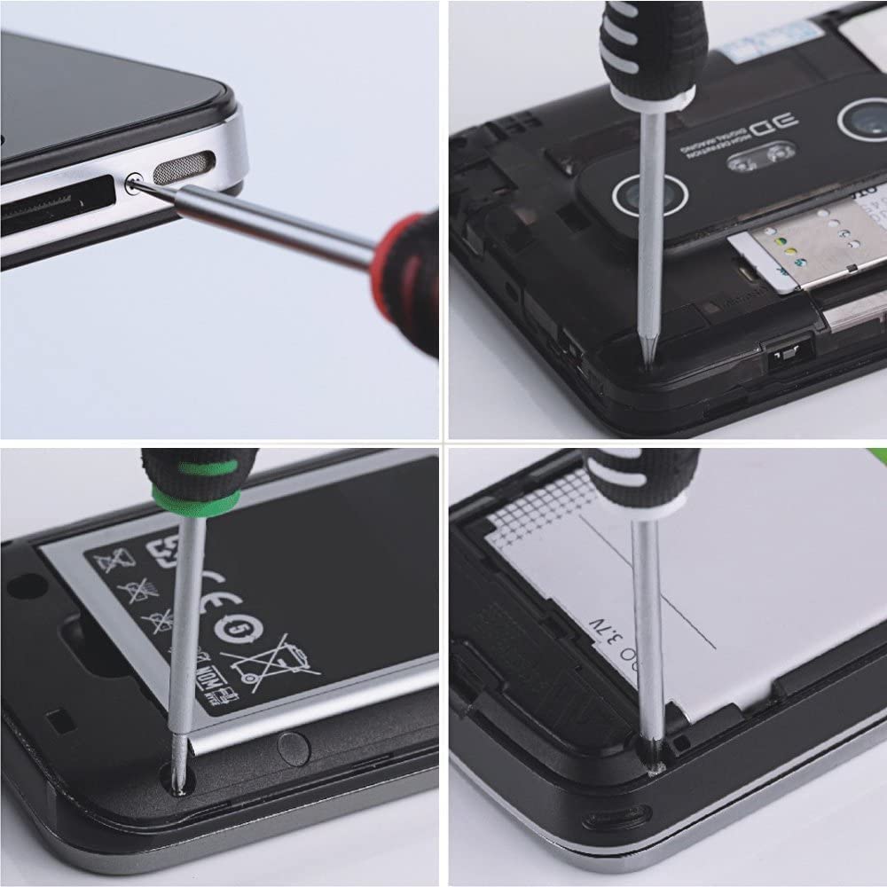 Screwdriver Set 20 PCS Cellphone Repair Tool Small Magnetic Kit with Phillips Flathead Pentalobe Torx Opening Pry for iPhone Mac iPad Samsung