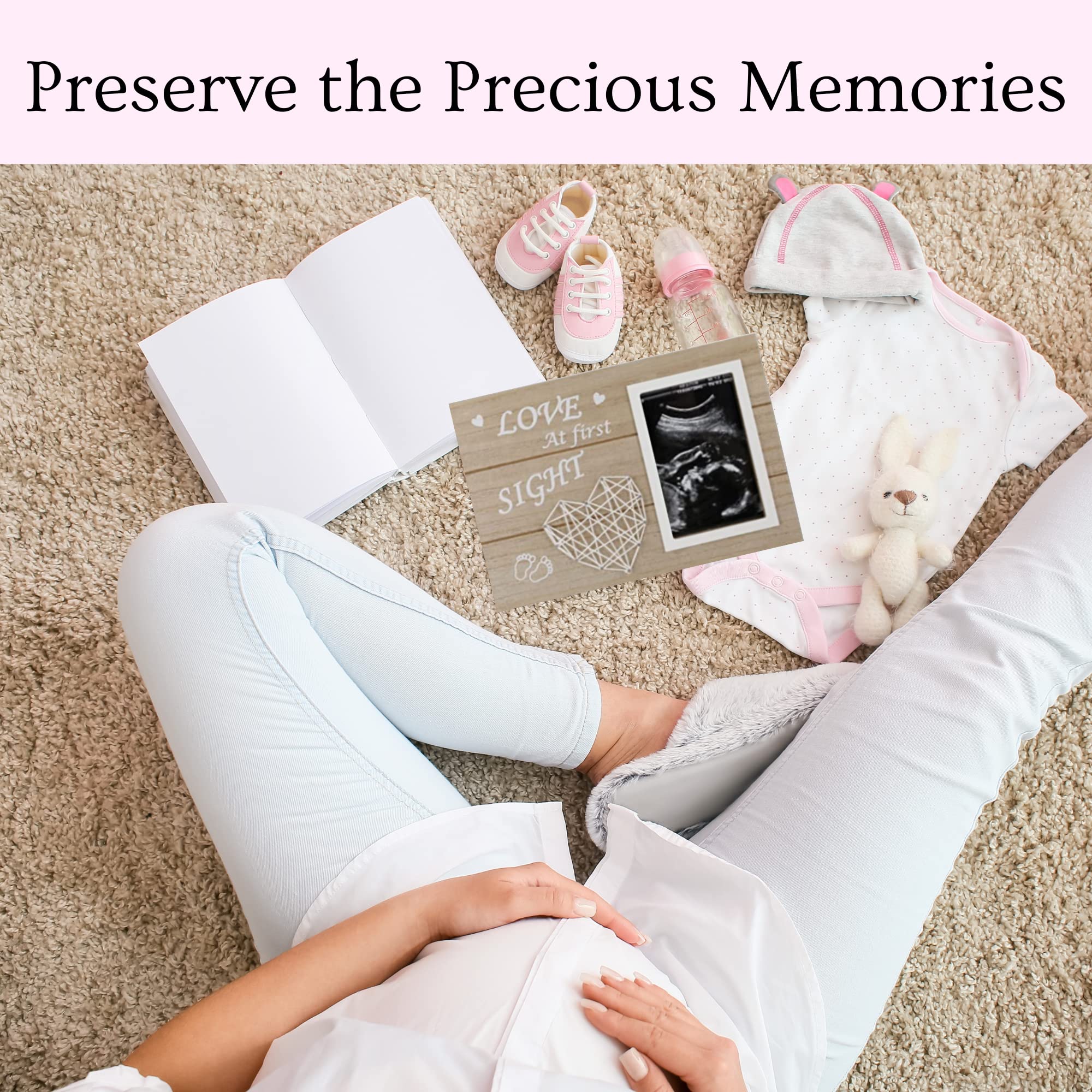 Sonogram Picture Frame - First Time Parents Gifts - Keepsake Baby Ultrasound Frame - Expecting Parents Gift - Baby Shower - Love at First Sight - Pregnancy Gifts For First Time Moms – Nursery Decor