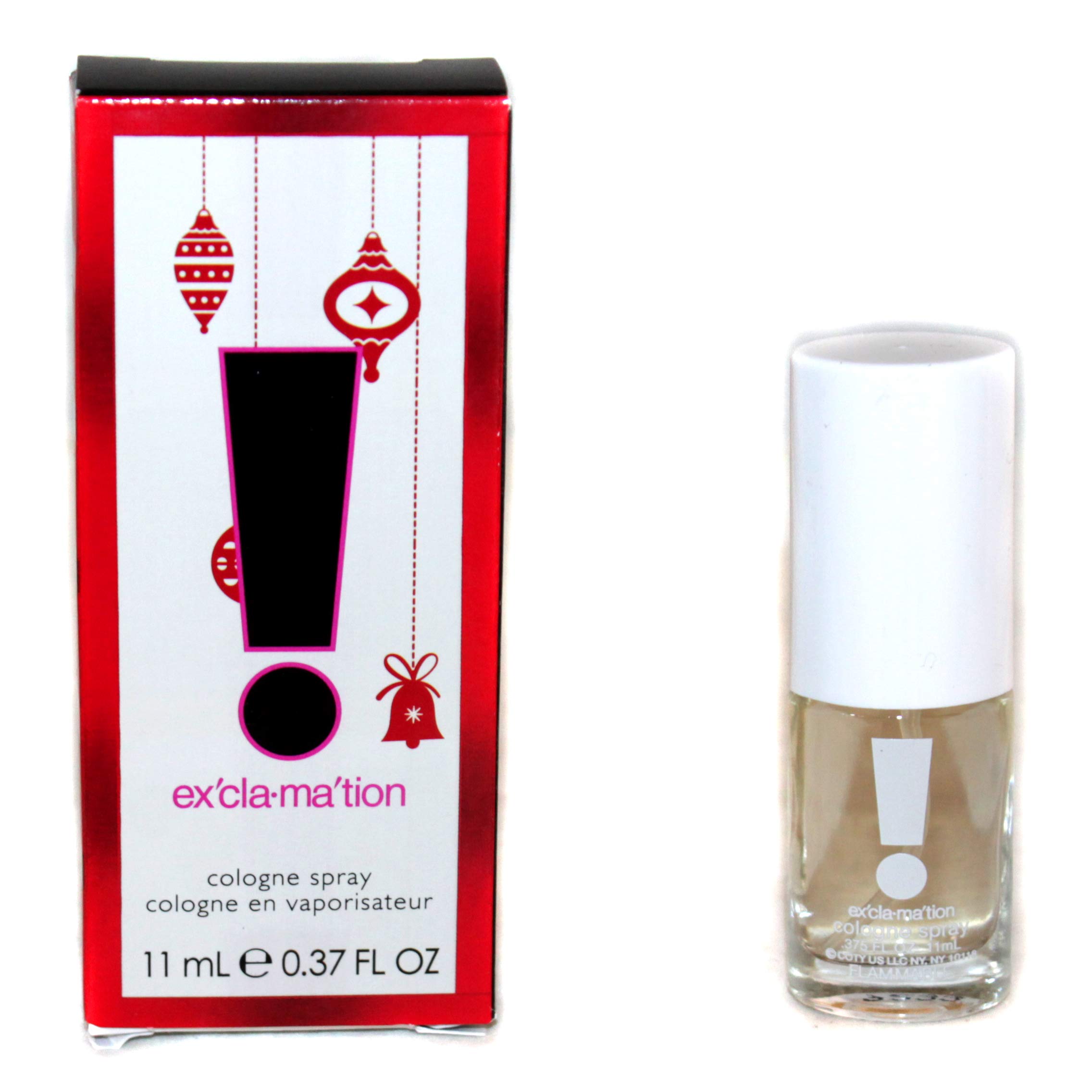 Coty (1) Bottle Exclamation Cologne Spray Fragrance for Women - Mini/Travel Size Spray Bottle - Holiday Edition Box - 0.37 fl oz