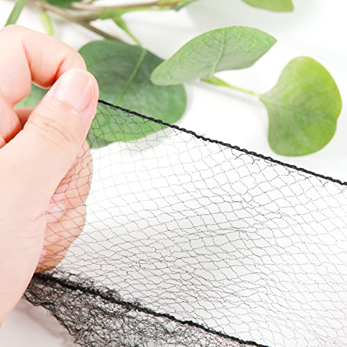 Hair Net 100Pcs 20Inch Packed Individually High Elastic Nylon Edge Invisible Hair Nets for Women Buns Food Service Dancer Cooking Wigs(Black)