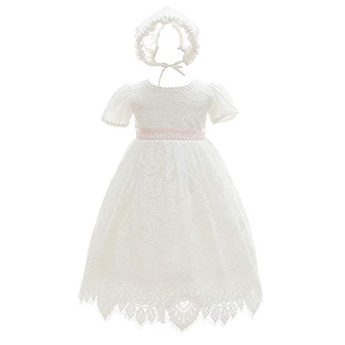 CareCheer Baby Girl Christening Dress Baptism Dedication Blessing Gown Flower Girl Special Occasion Dresses (16-20 Months)