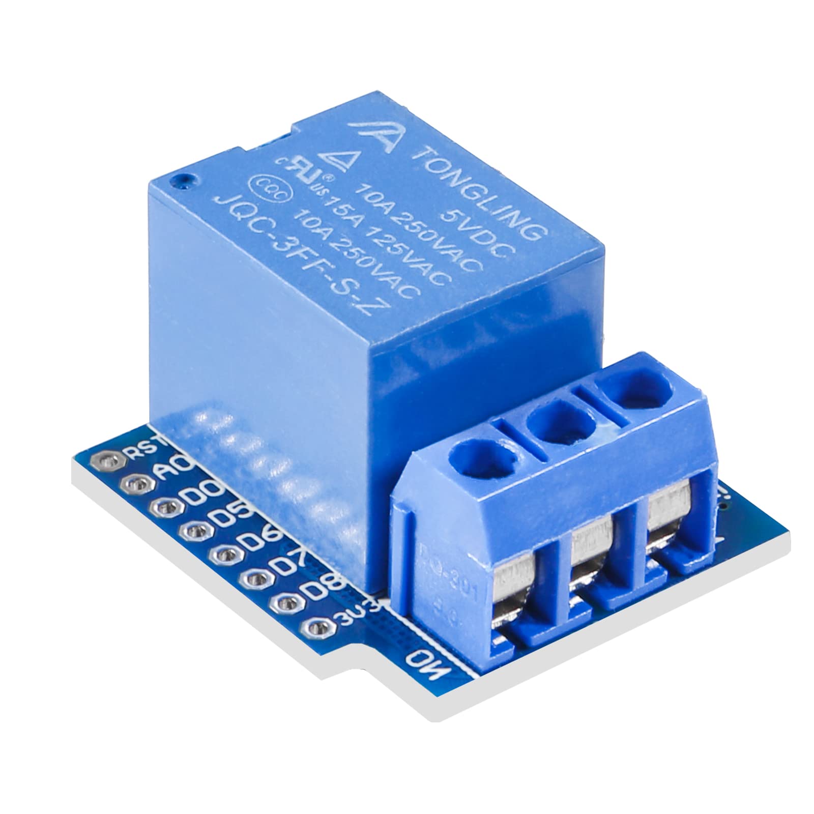 12Pcs 5V Relay Module 1 Channel D1 Mini Relay Shield Relay Hight Level Trigger 1 Channel Relay Module Interface Board