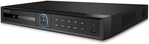 Amcrest 4K NV5216E-8P (16CH 1080P/3MP/4MP/5MP/6MP/4K/12MP) Network Video Recorder (8-Port PoE) - Supports up to 16 x 4K IP Cameras, Supports up to 2 x 10TB Hard Drives (Not Included)