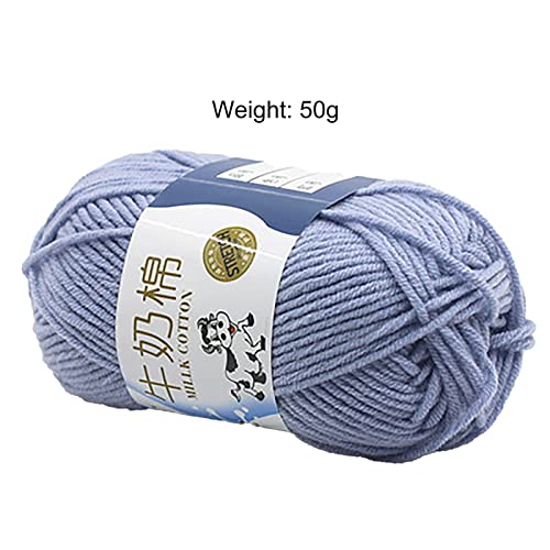 2 Set 1 Roll 5-Strand Wool Yarn Soft Warm DIY Beginner Needlework Hand Knitting Crochet Yarn Ball for Sewing Shop Crochet Thread