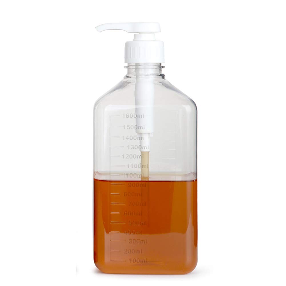 1600ml Simple Press, Pump Bottles syrup dispenser large Condiment Containers Squeeze Bottle ketchup pump Empty Syrup Ketchup Sauces