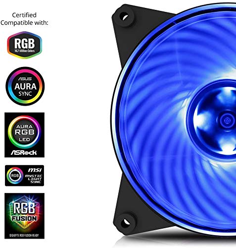 Cooler Master MasterFan Pro 140 Air Pressure RGB- 140mm Static Pressure RGB Case Fan for 4-Pin 12V, Computer Cases CPU Coolers and Radiators